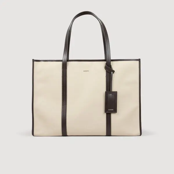 Sandro Canvas Shopping Bag