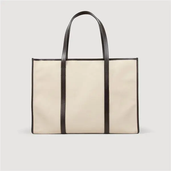 Sandro Canvas Shopping Bag