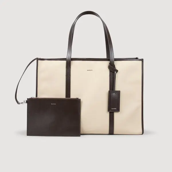 Sandro Canvas Shopping Bag