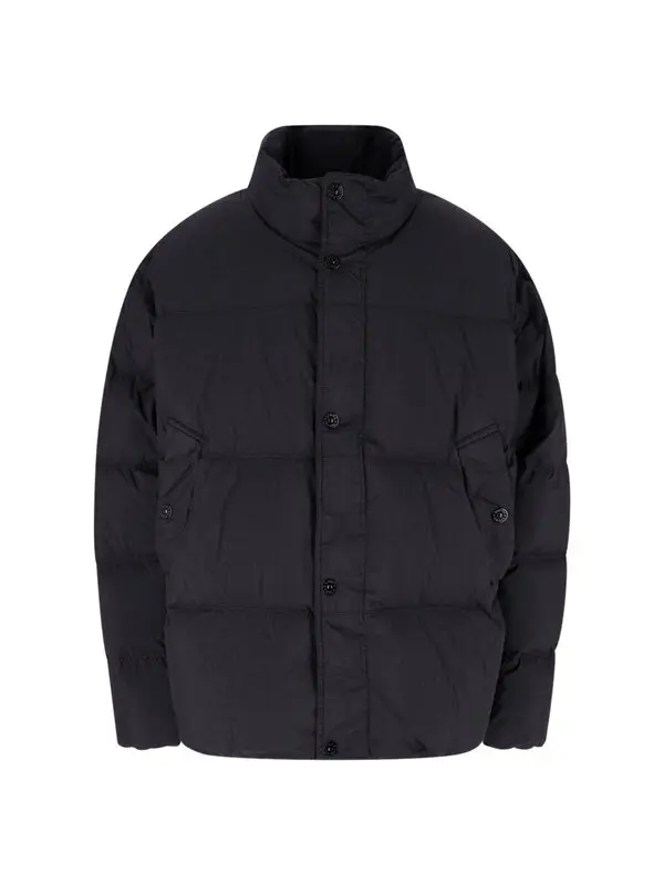 Stone Island Zip Jacket Crinkle Reps Ny - Black