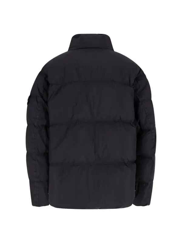 Stone Island Zip Jacket Crinkle Reps Ny - Black