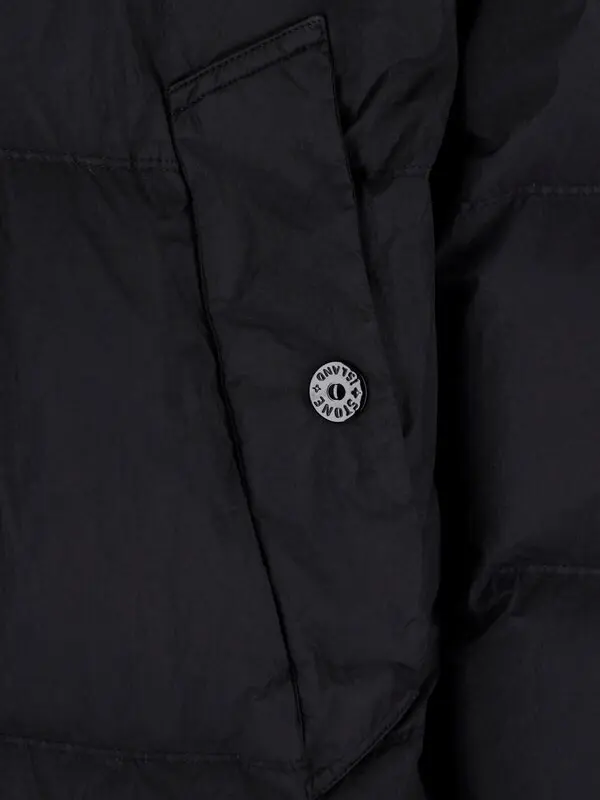 Stone Island Zip Jacket Crinkle Reps Ny - Black