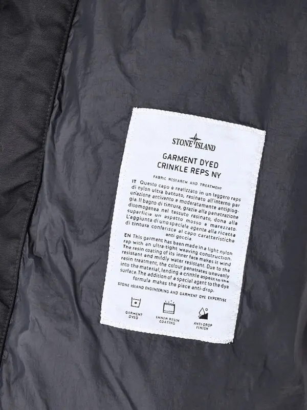 Stone Island Zip Jacket Crinkle Reps Ny - Black