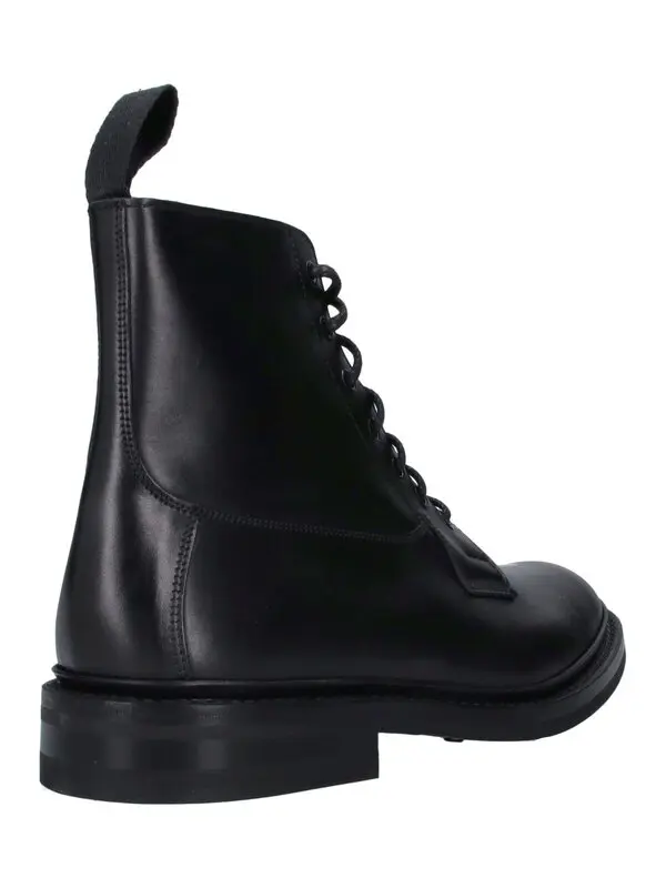 TRICKER'S Leather Lace-up Ankle Boots - Black
