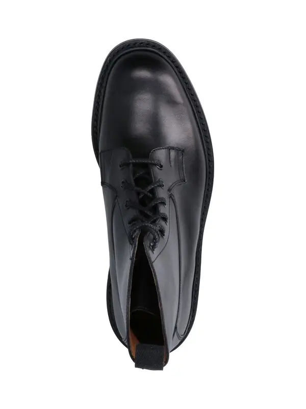 TRICKER'S Leather Lace-up Ankle Boots - Black