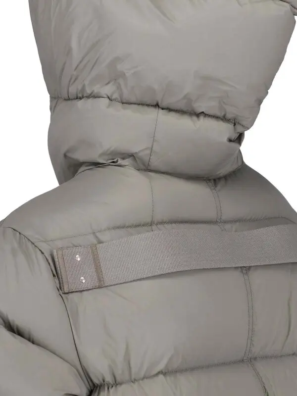 Rick Owens Cropped Hooded Down Jacket - Gray