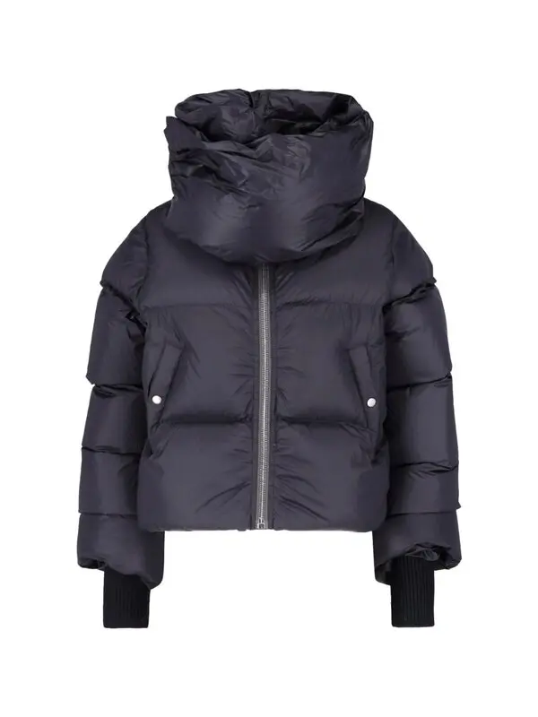 Rick Owens Cropped Down Jacket With Maxi High Collar