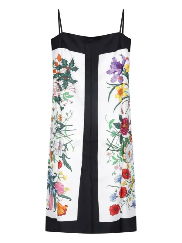 Gucci Printed Silk Twill Midi Dress