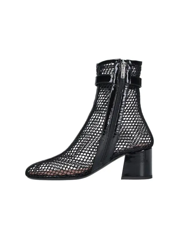 Alaïa Mesh Ankle Boots - Black