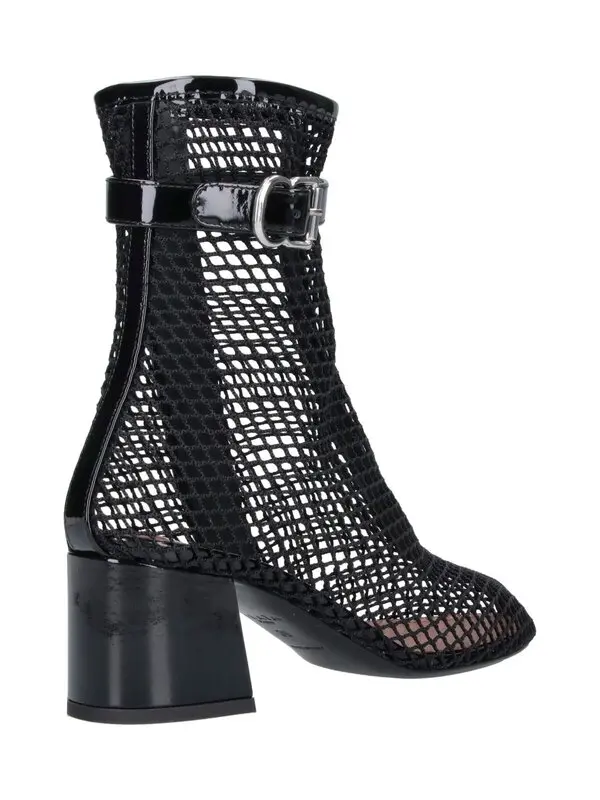 Alaïa Mesh Ankle Boots - Black