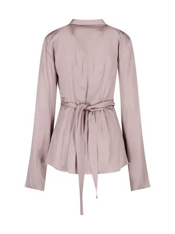Rick Owens Charmeuse Wrap Top