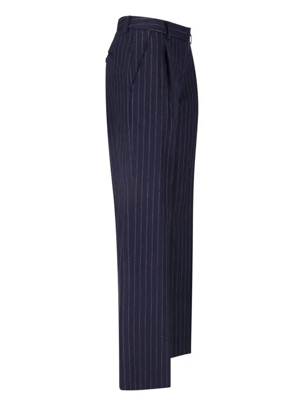 LARDINI Wool And Cashmere Pinstripe Trousers
