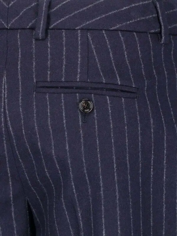 LARDINI Wool And Cashmere Pinstripe Trousers