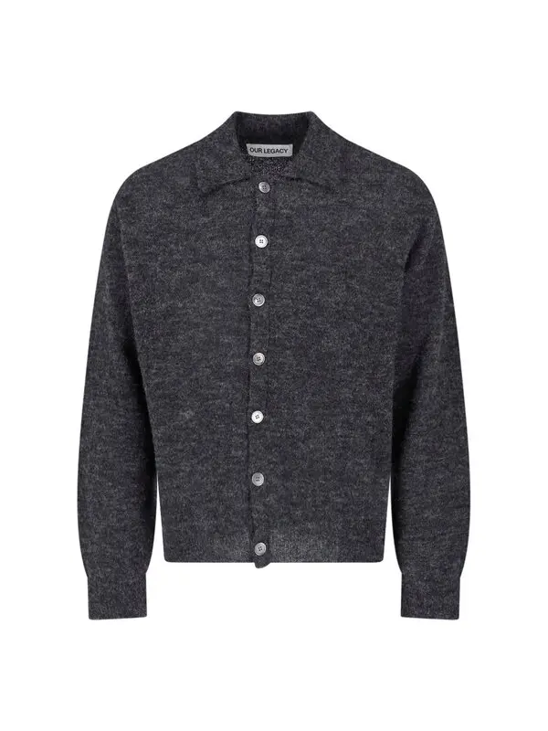 Our Legacy Mazzy" Knit Polo - Gray