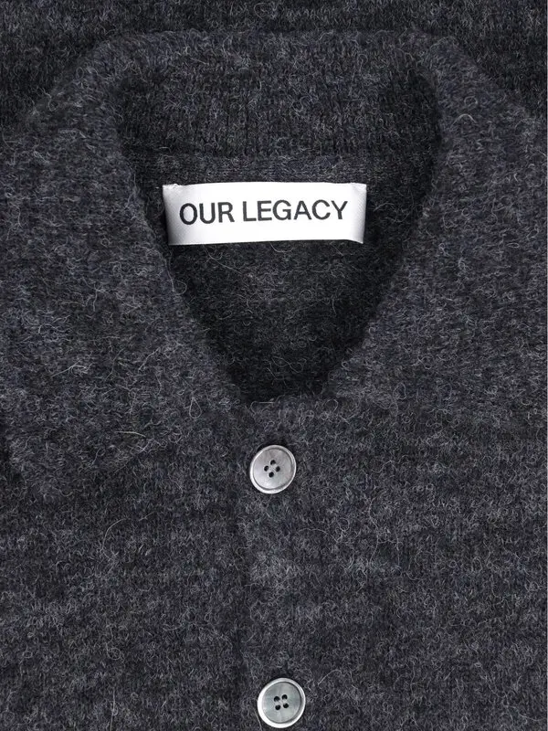 Our Legacy Mazzy" Knit Polo - Gray