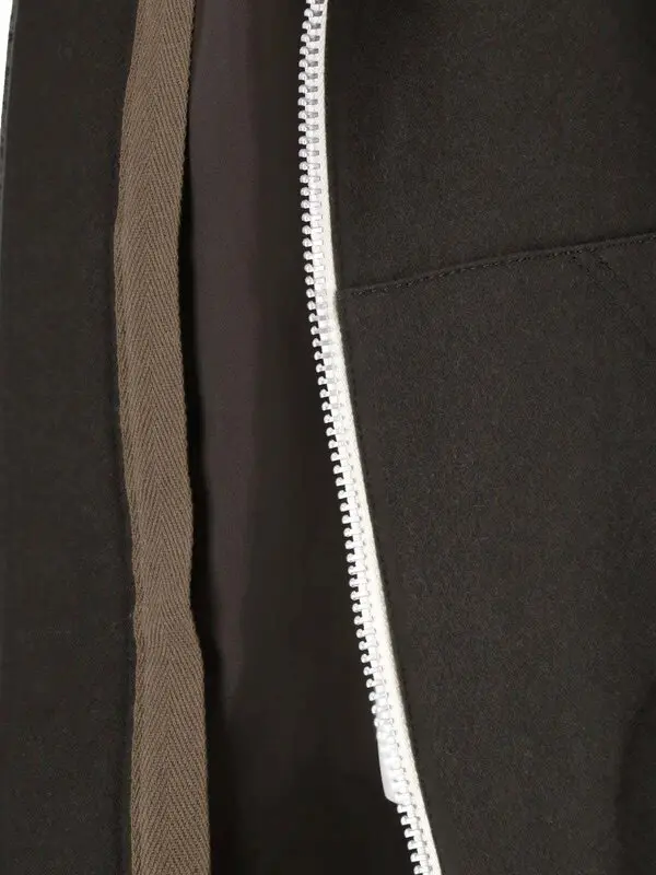 Sacai Wool Zip-up Hooded Sweatshirt