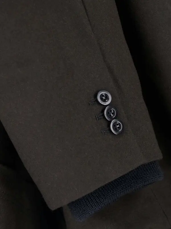 Sacai Wool Zip-up Hooded Sweatshirt