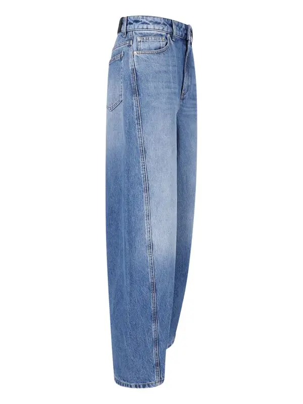 Givenchy Wide Leg Cocoon Jeans - Light Blue