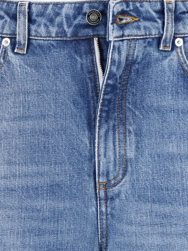 Givenchy Wide Leg Cocoon Jeans - Light Blue