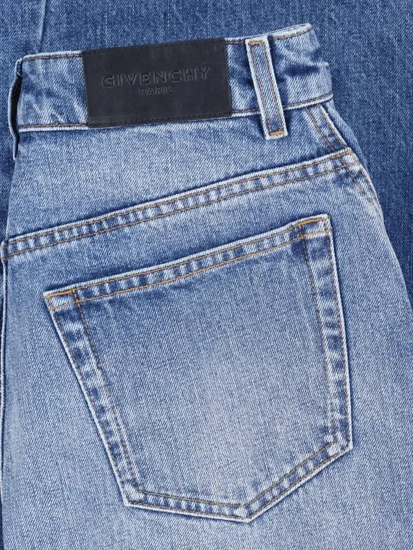 Givenchy Wide Leg Cocoon Jeans - Light Blue