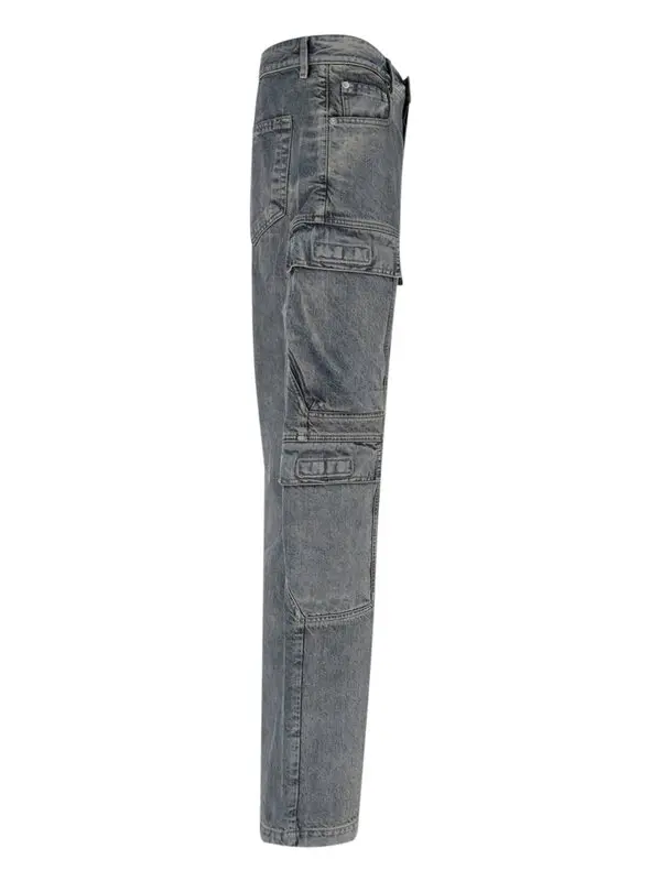 Rick Owens Double Cargo" Wide Jeans - Blue