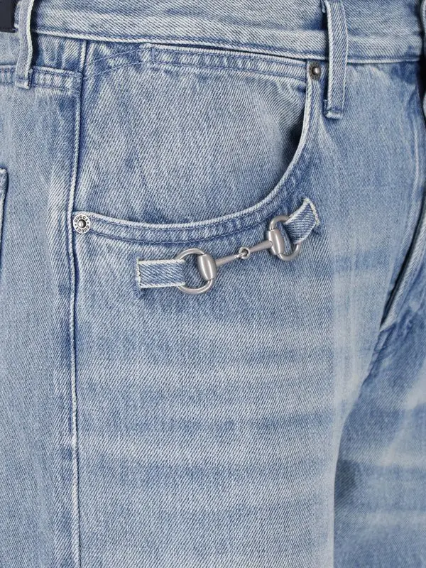 Gucci Morsetto" Bootcut Jeans - Light Blue