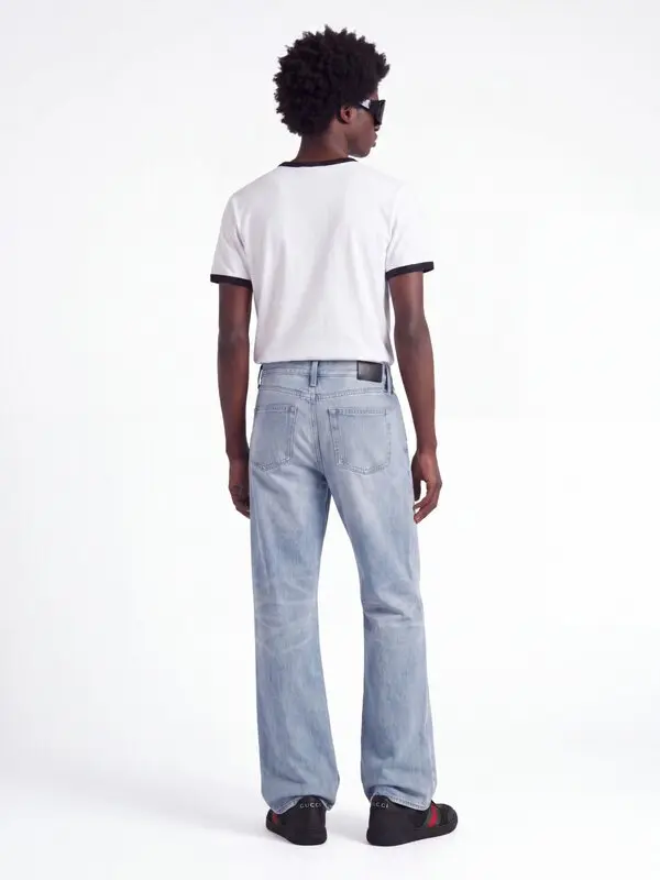 Gucci Morsetto" Bootcut Jeans - Light Blue