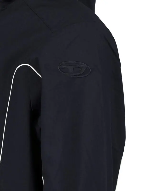 DIESEL® J-hives Jacket With Drawstring Hood And Logo Embroidery
