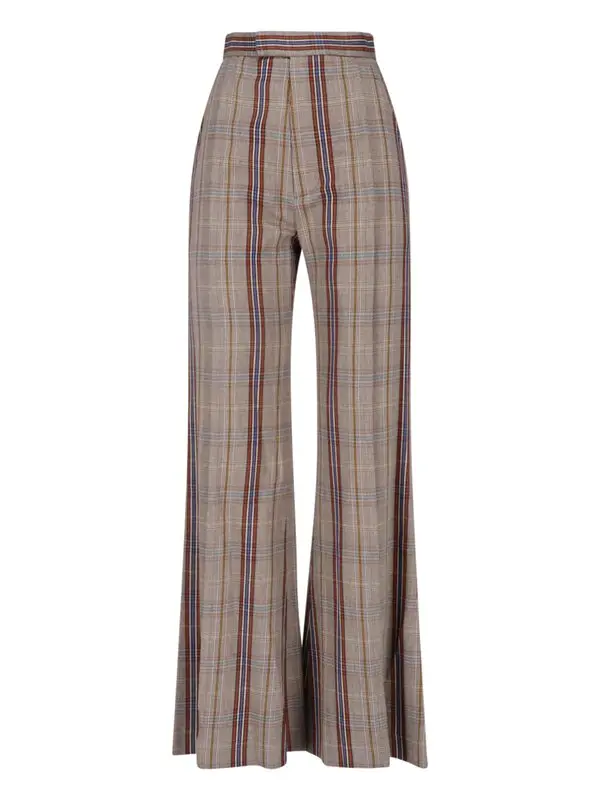 VIVIENNE WESTWOOD Wide Check Trousers - Multi