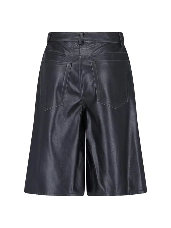 MAISON MARGIELA Faux Leather Belted Shorts