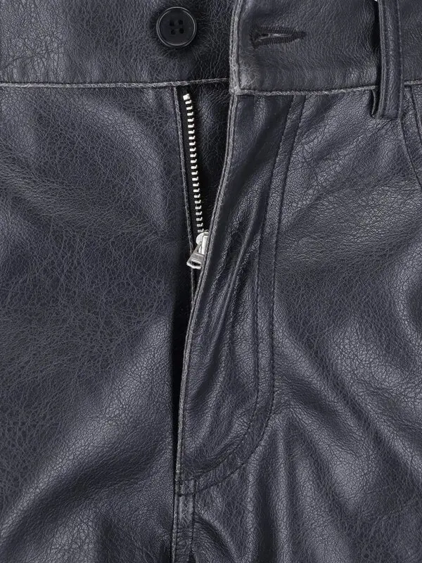 MAISON MARGIELA Faux Leather Belted Shorts