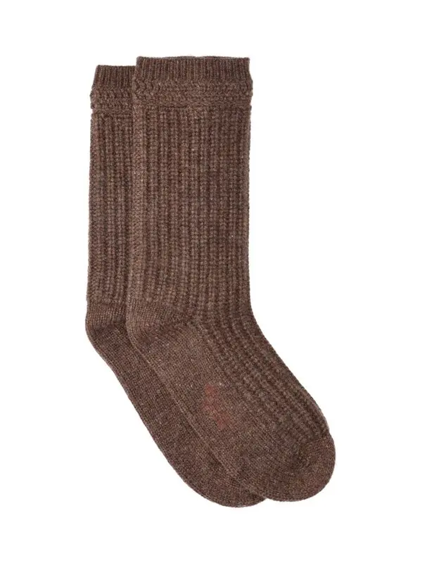 Loro Piana Baby Cashmere Socks - Brown