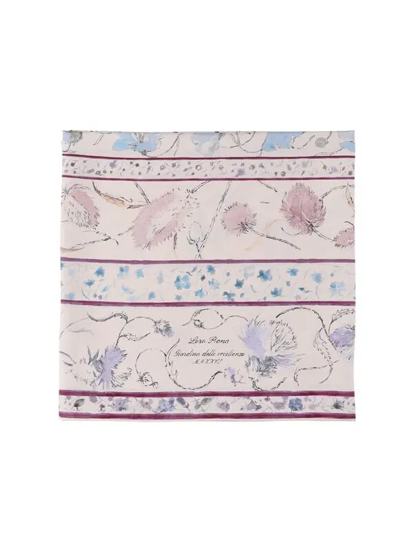 Loro Piana Silk Scarf "giardino Delle Eccellenze