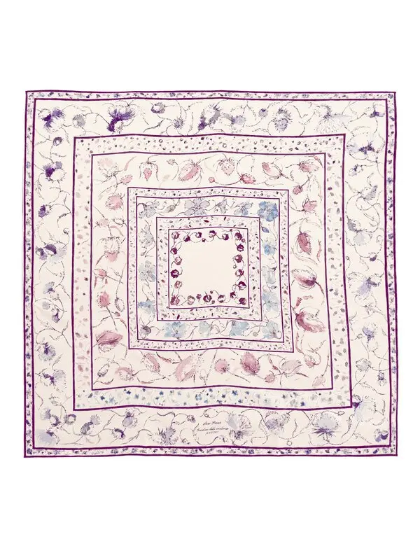 Loro Piana Silk Scarf "giardino Delle Eccellenze