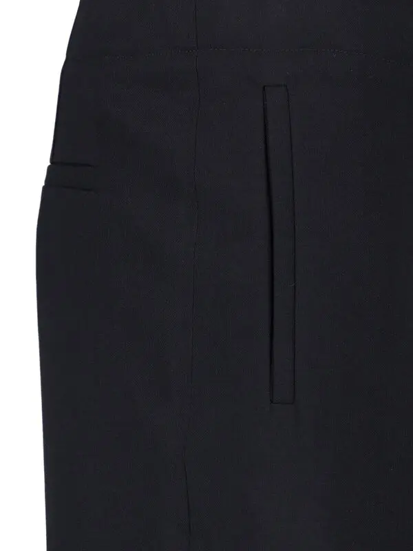 Khaite Straight Leg Virgin Wool Trousers