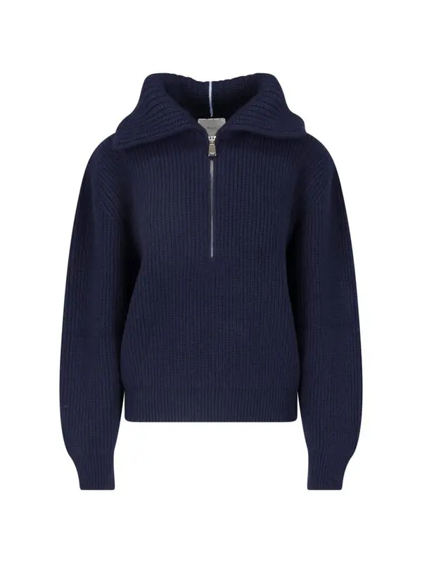 Malo Cashmere Zip Sweater - Blue
