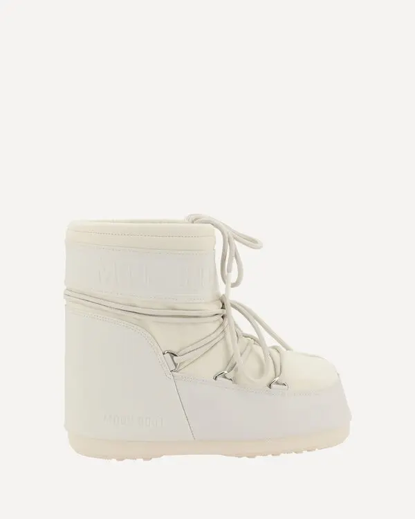 Moon Boot Icon Low Rubber Lace-up Platform Boots - Cream