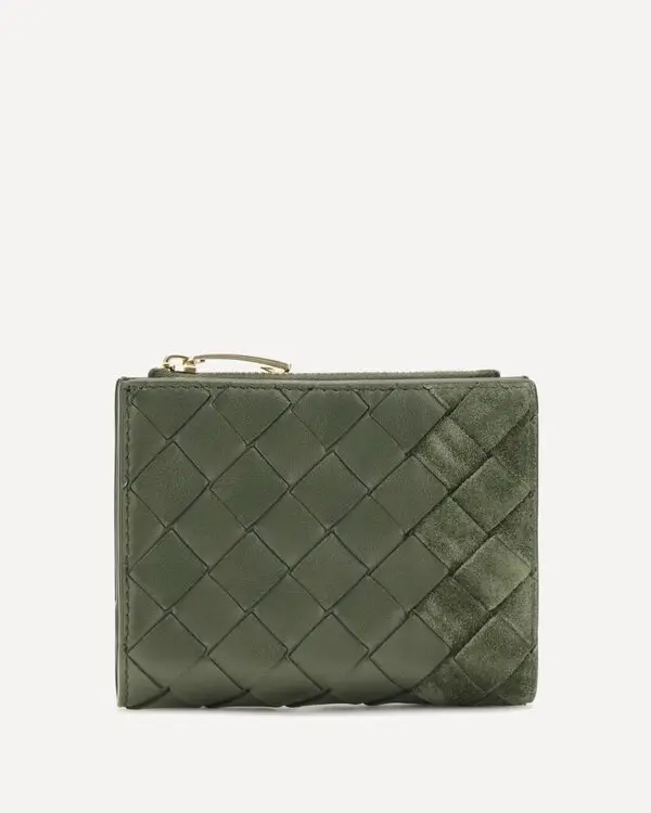 Bottega Veneta Bifold Intrecciato Wallet - Green