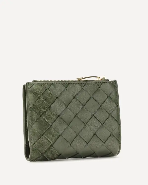 Bottega Veneta Bifold Intrecciato Wallet - Green
