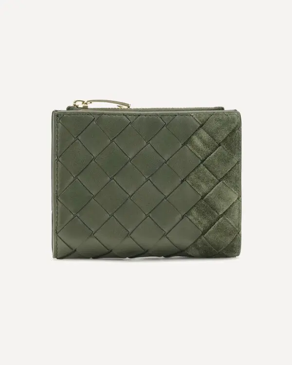 Bottega Veneta Bifold Intrecciato Wallet - Green