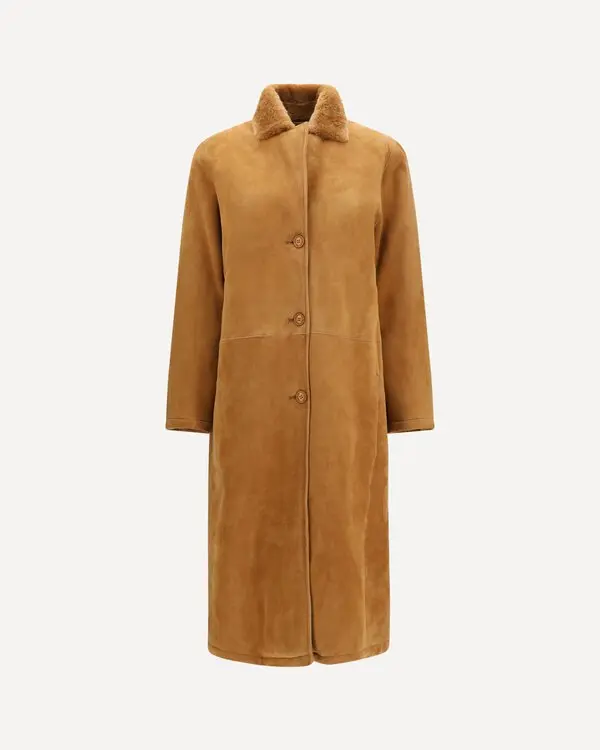 SWORD 6644 Leather Shearling Coat