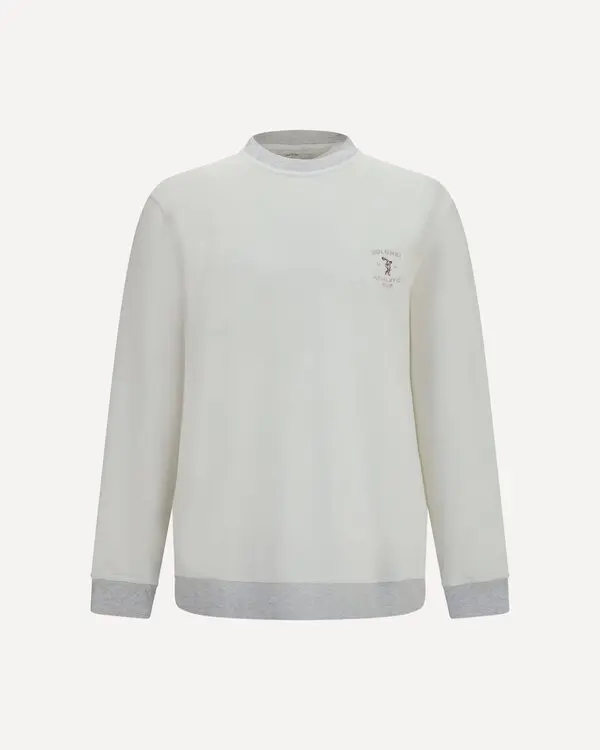 Brunello Cucinelli Cotton Sweatshirt With Embroidery Mae - White