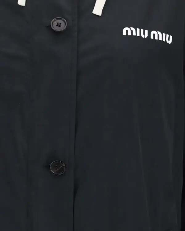 Miu Miu Panama And Fleece Single-breasted Peacoat