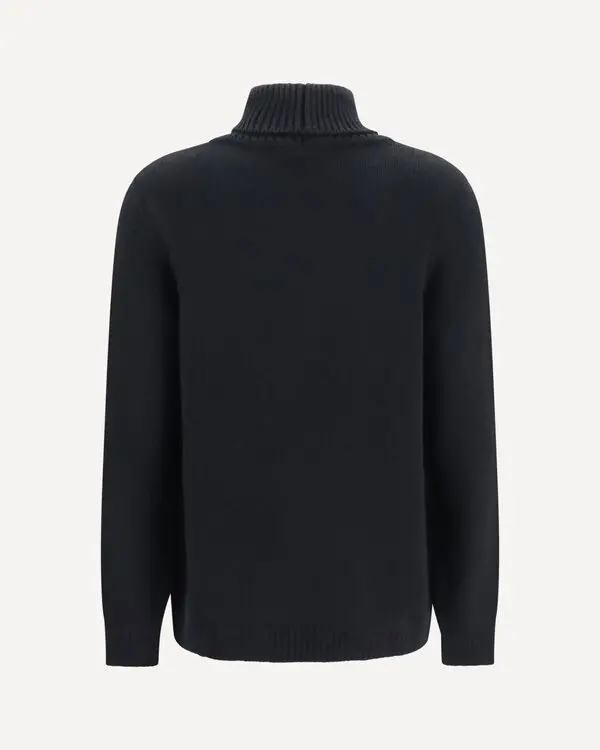 ELLA High Neck Sweater With Patch Pockets