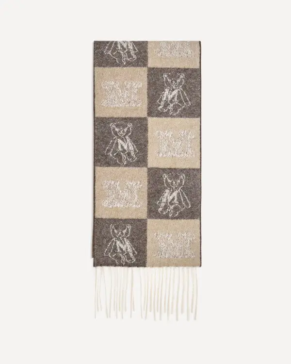 Max Mara Cashmere Fringed Scarf - Beige