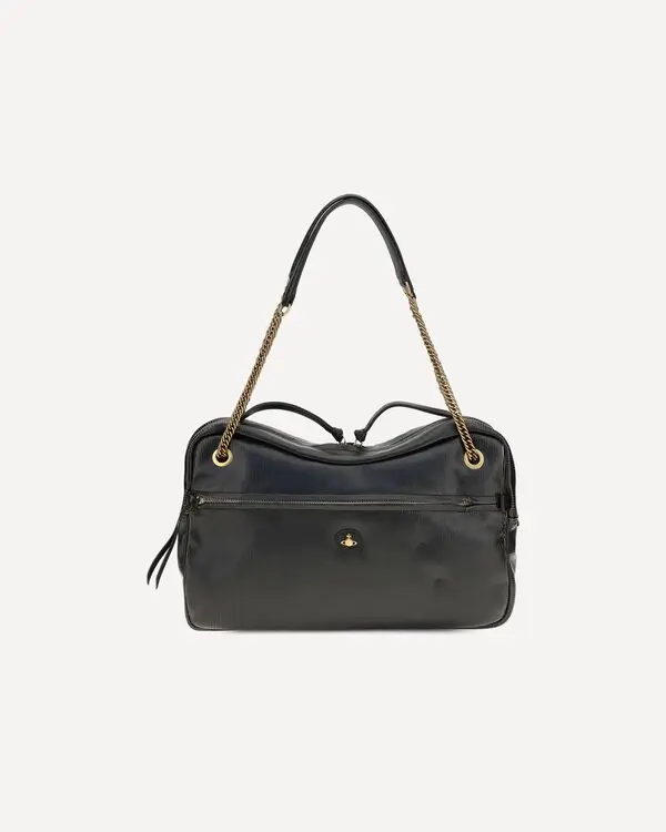 VIVIENNE WESTWOOD Large Dolce Textured Leather Shoulder Bag