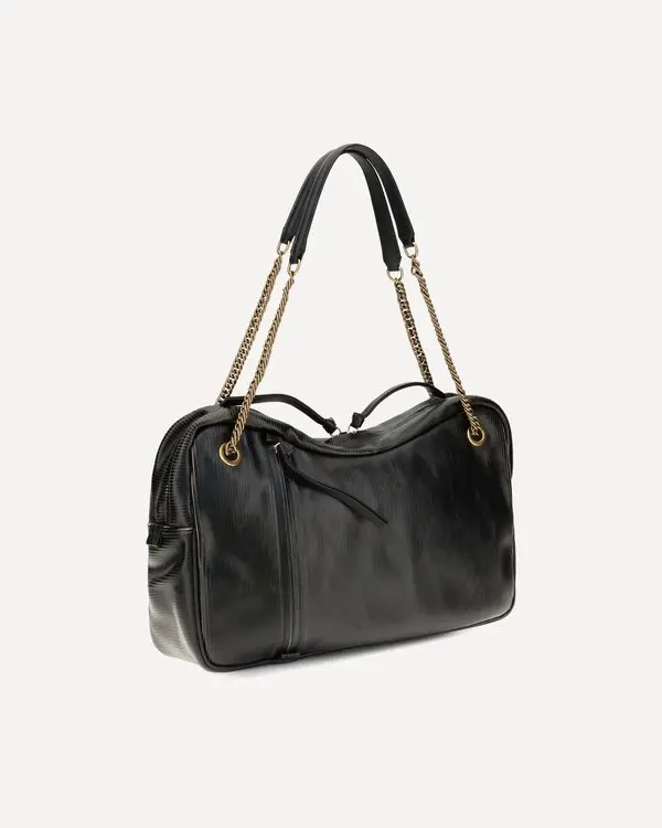 VIVIENNE WESTWOOD Large Dolce Textured Leather Shoulder Bag