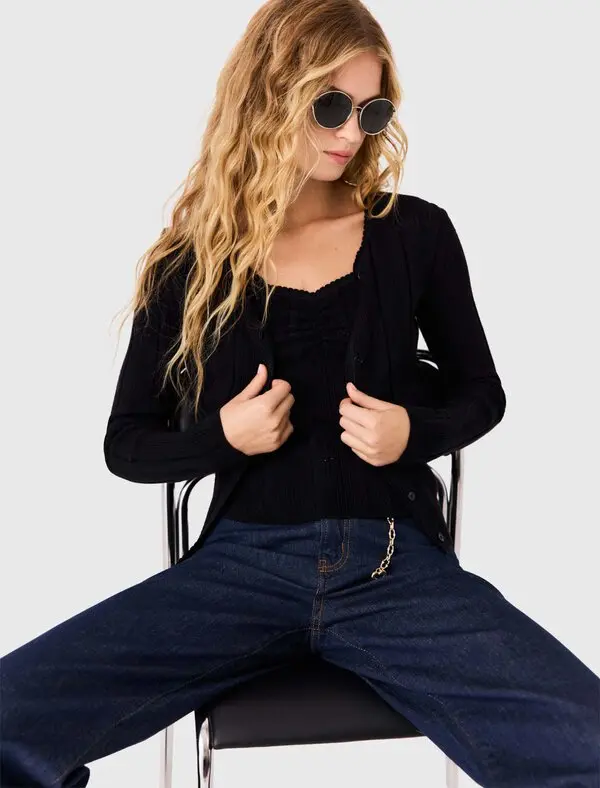 Maje Pointelle Knit Twinset