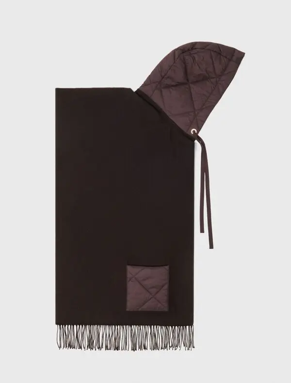 Maje Hooded Wool Scarf