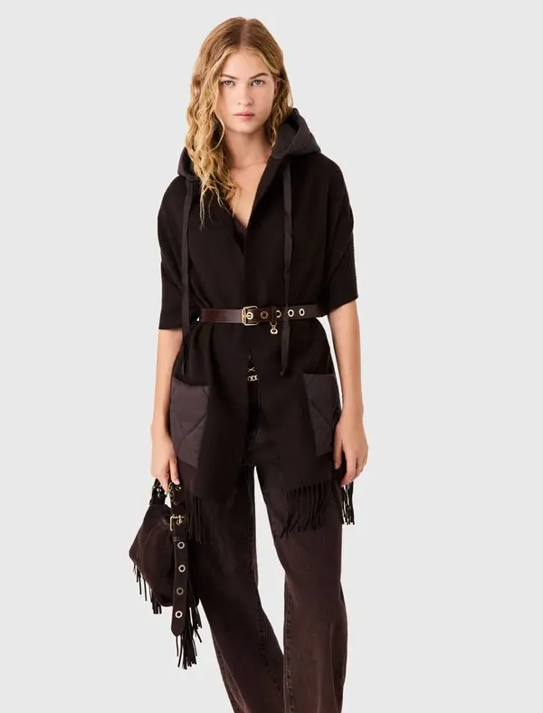 Maje Hooded Wool Scarf
